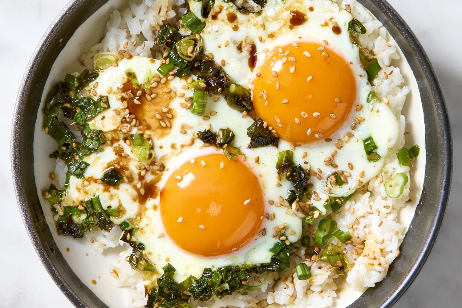 Scallion Fried Eggs Recipe | The Kitchn