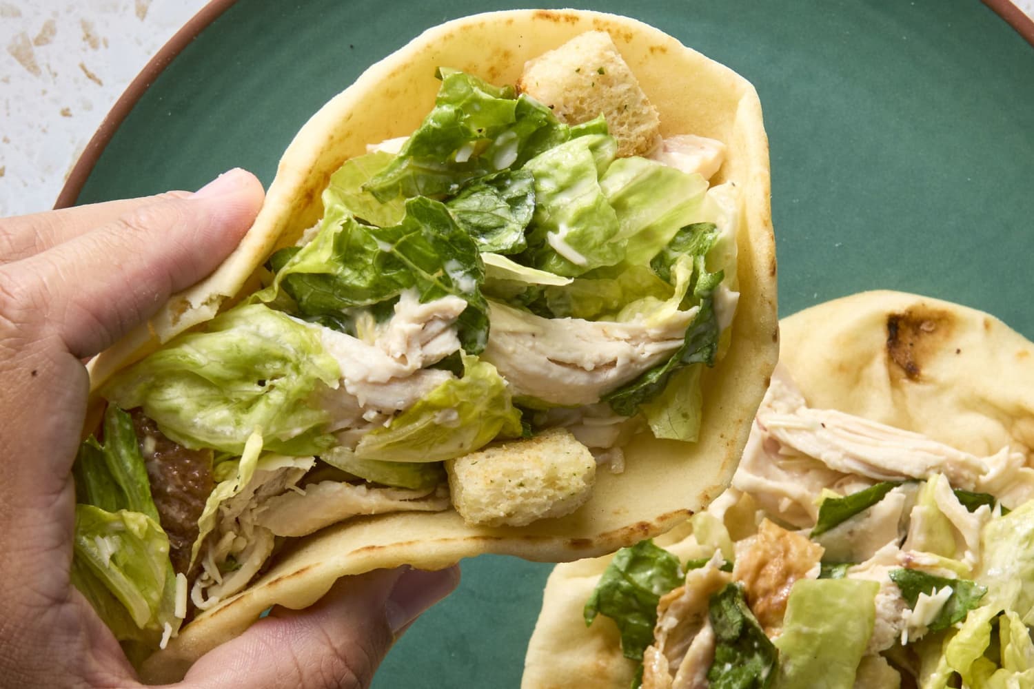 3 Ingredient Costco Chicken Caesar Salad Wraps Recipe The Kitchn