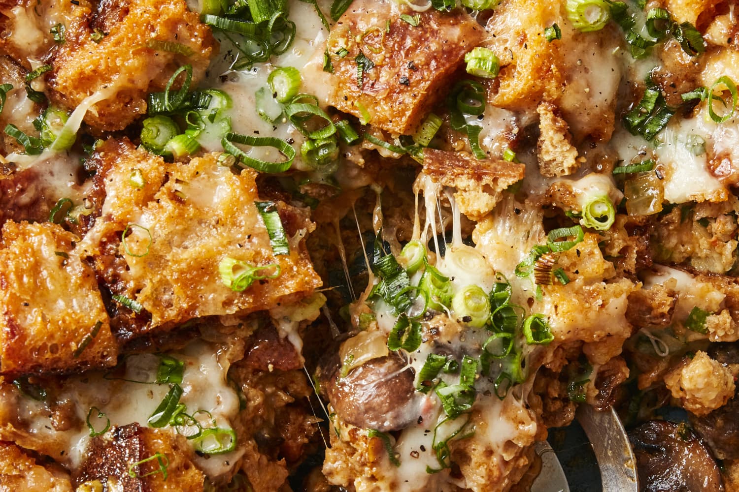 Overnight Merguez and Mushroom Strata Recipe | The Kitchn