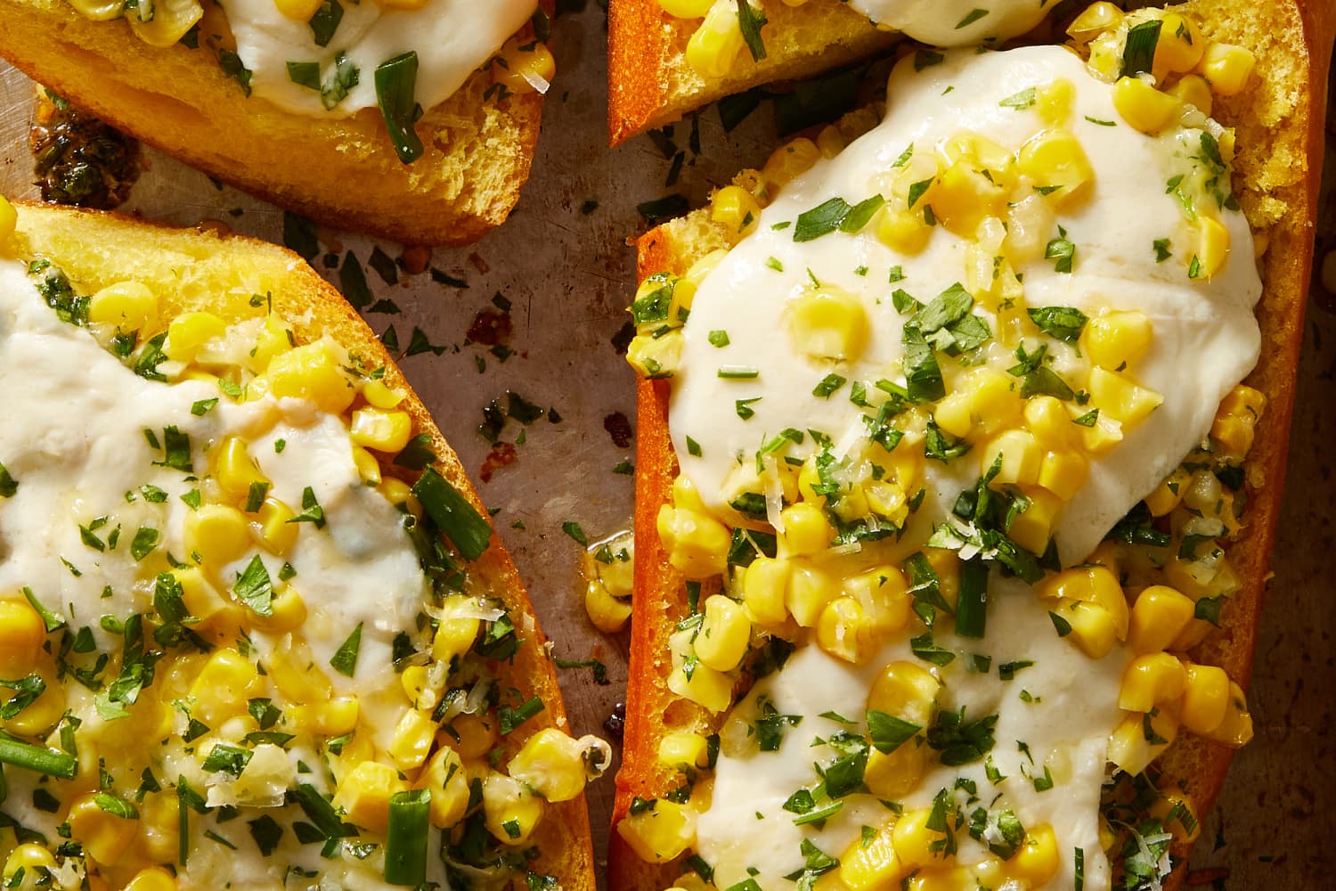 Cheesy Corn Garlic Bread Recipe | The Kitchn