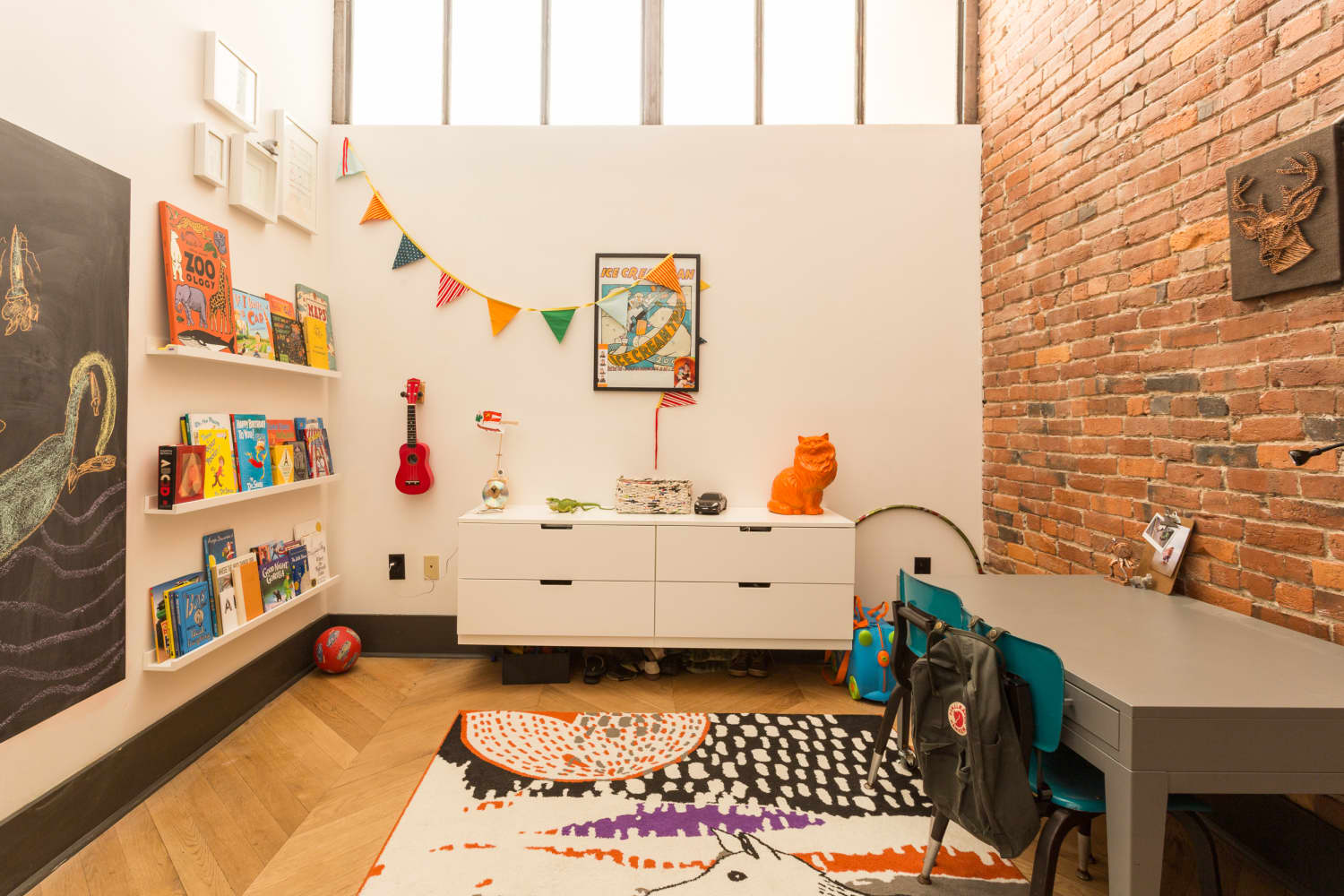 A Playful Kid’s Bedroom in an Industrial Loft | Cubby