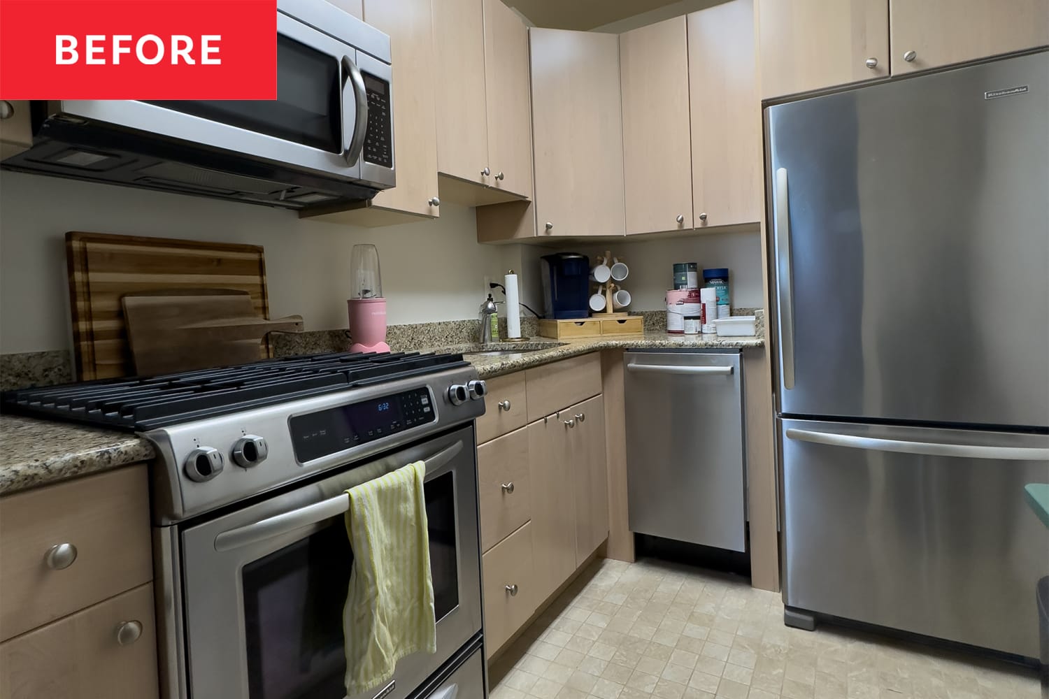 Before & After: This “Boring” Kitchen Got a Colorful Makeover | The Kitchn