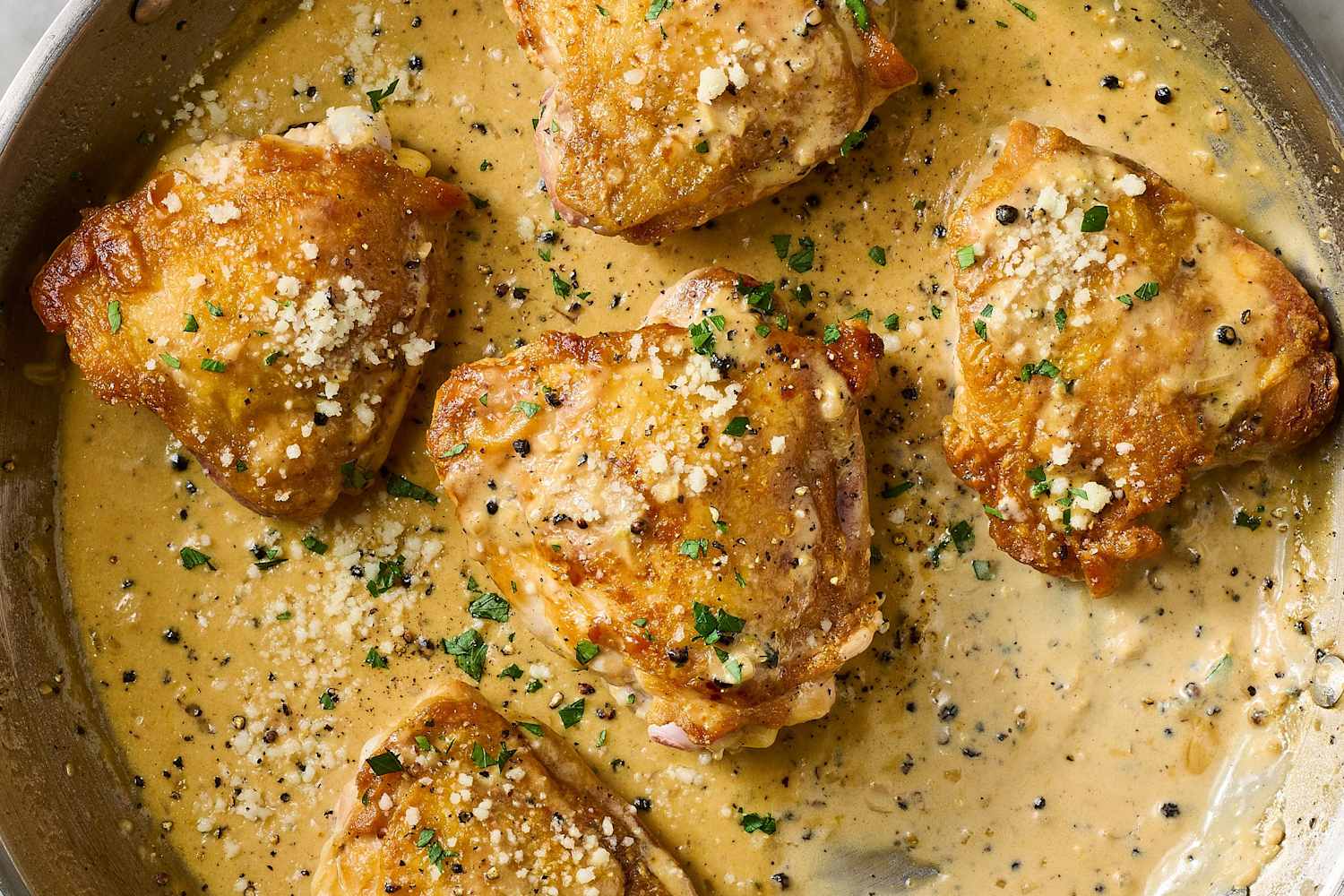 Cacio e Pepe Chicken Thighs Recipe | The Kitchn