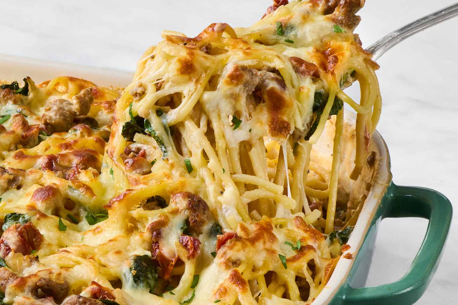 Tuscan Baked Spaghetti Recipe (So Creamy) | The Kitchn