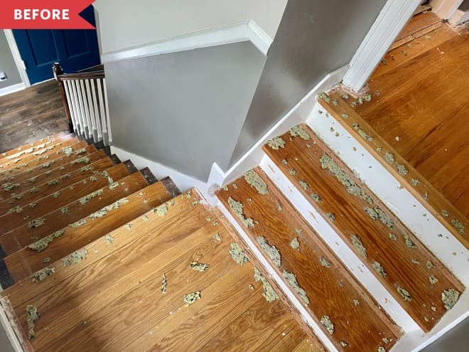 Before and After: A $30 Refresh Turns a Grimy Staircase into a Work of ...