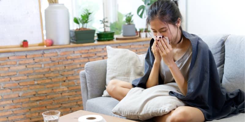 sitting outside when sick