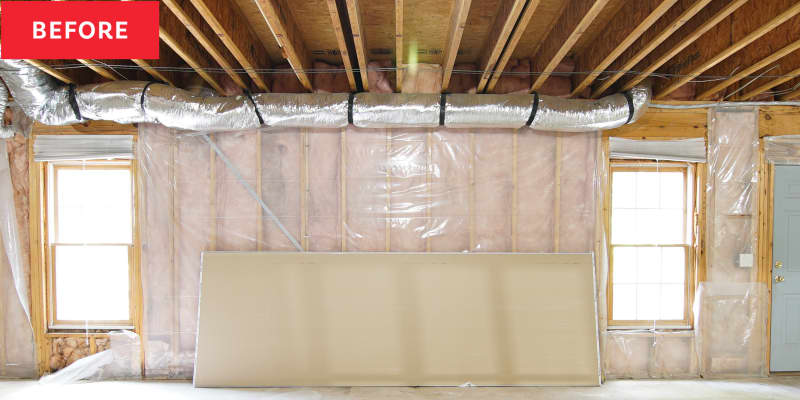 Unfinished Basement Before And After From Eyesore To Oasis: Unleashing