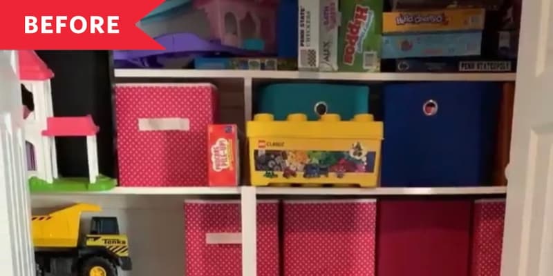 Before After A Kids Toy Closet Made Over for 100 Apartment Therapy