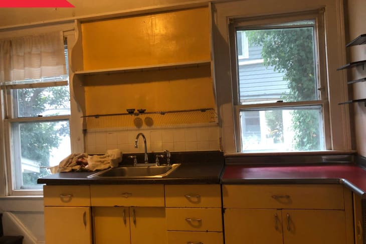 Dark and Creepy Kitchen Makeover - Trendy Peas | The Kitchn