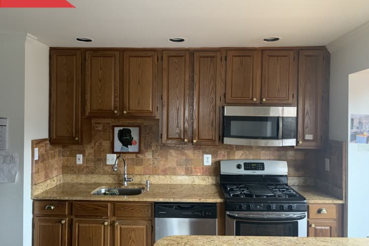 Brown Dated Kitchen Gets Made Over With Paint | The Kitchn