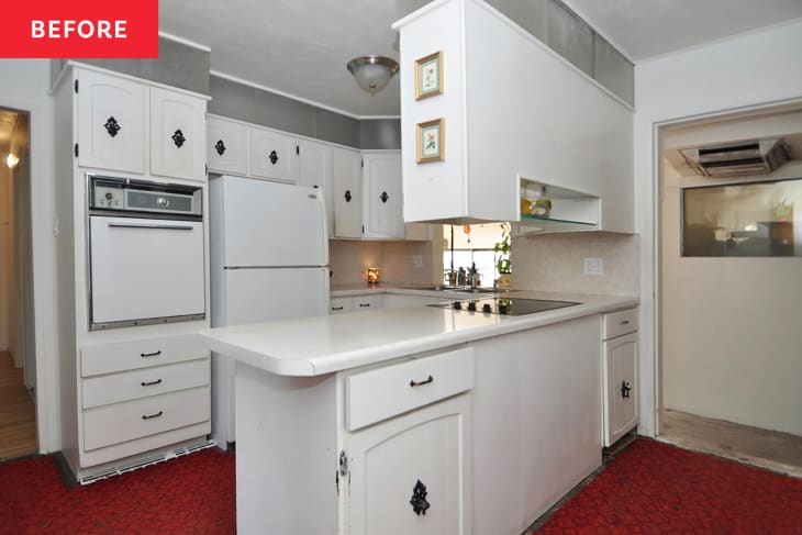 A Red-Carpeted Kitchen’s DIY Makeover Makes It Unrecognizable | The Kitchn