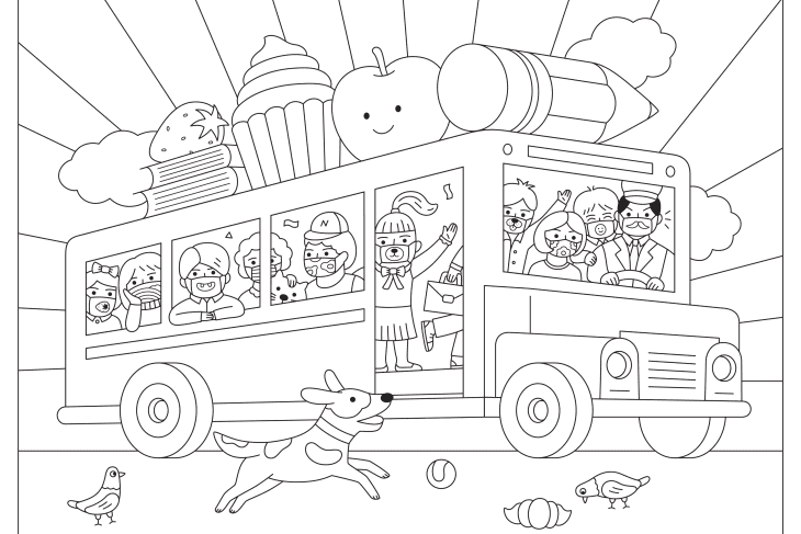 Back To School School Bus Coloring Pages