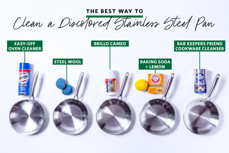 We Tried 5 Methods for Cleaning Discolored Stainless Steel Pans | The Kitchn