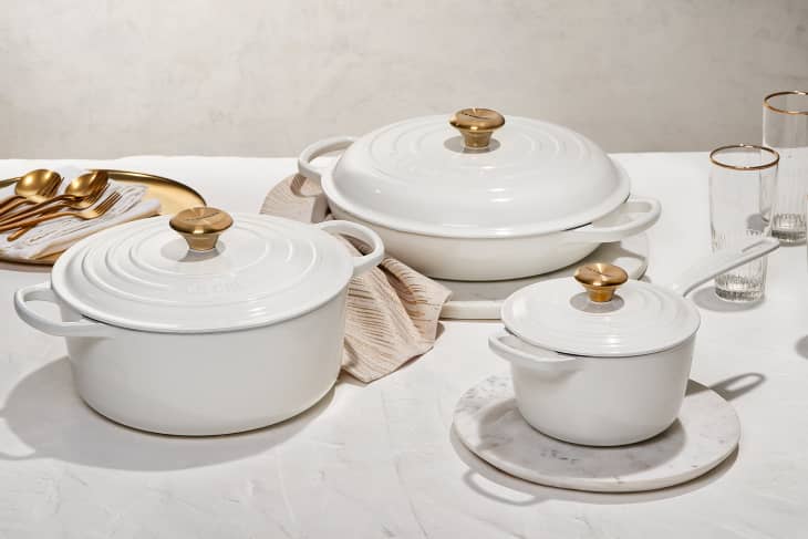 Le Creuset All-White Collection With Golden Knobs Has Launched | The Kitchn