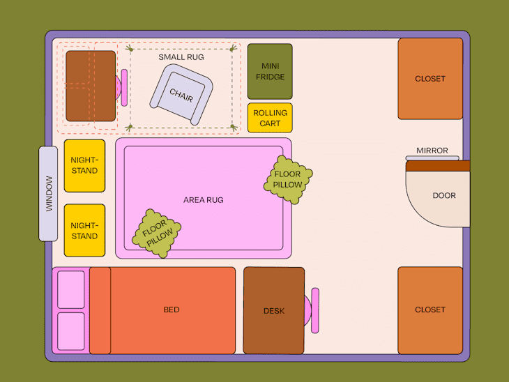 4 Dorm Room Layout Ideas for Roommates in Doubles | Dorm Therapy