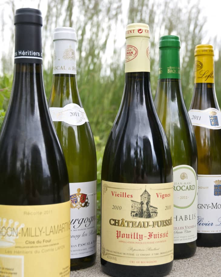 White burgundy wine store