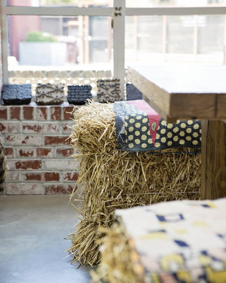 We Need to Talk About This: Hay Bale Dining Benches | The Kitchn