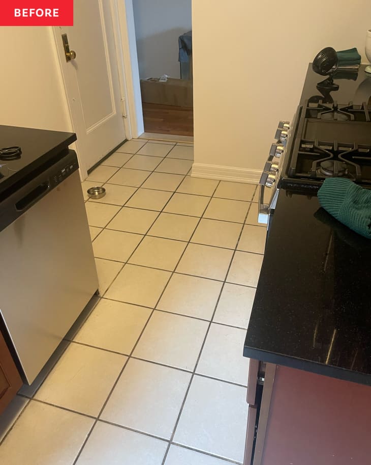 Before & After: Peel-and-Stick Tiles Revamped This Kitchen | The Kitchn