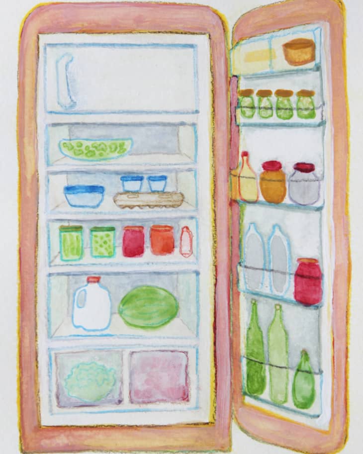 refrigerator drawing simple