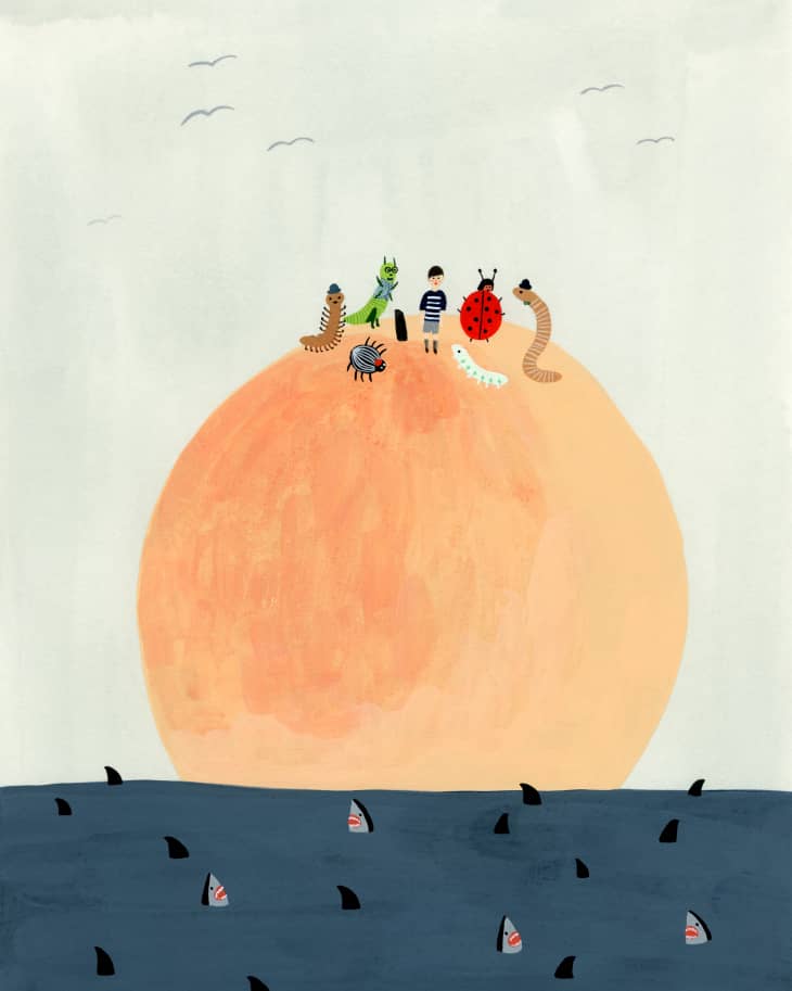 what insects are in james and the giant peach