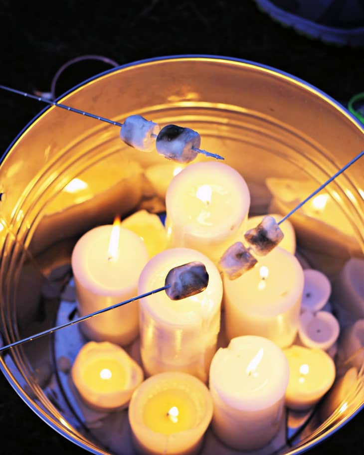 backyard bonfire candle