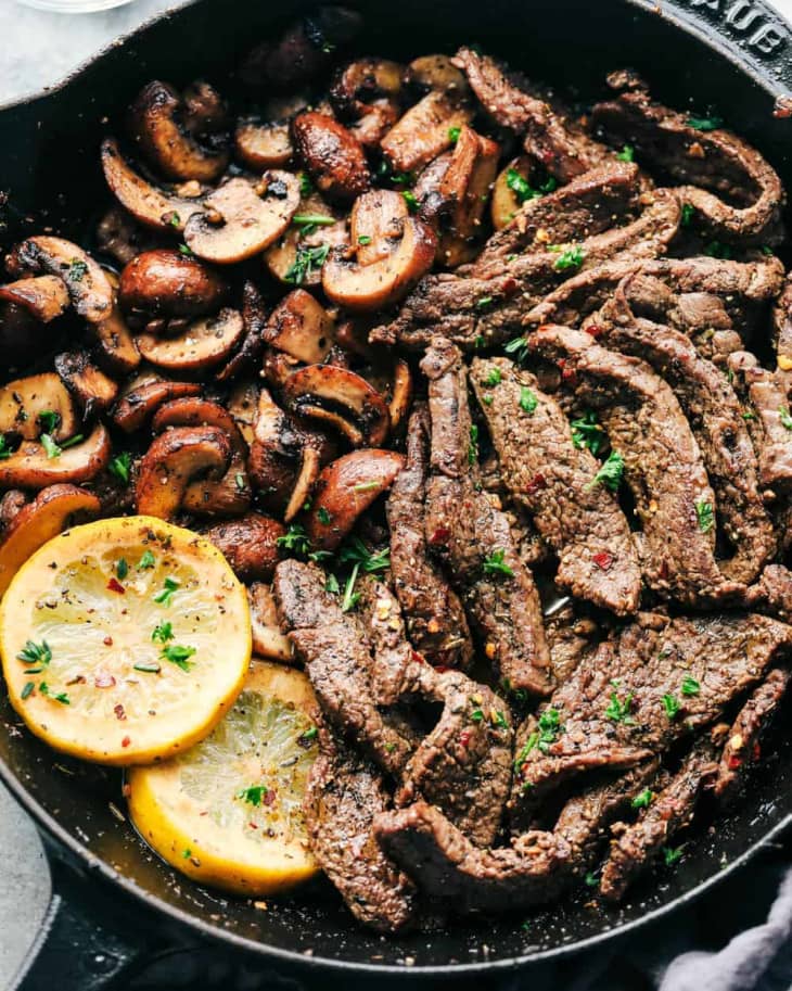 how to cook steak and mushrooms