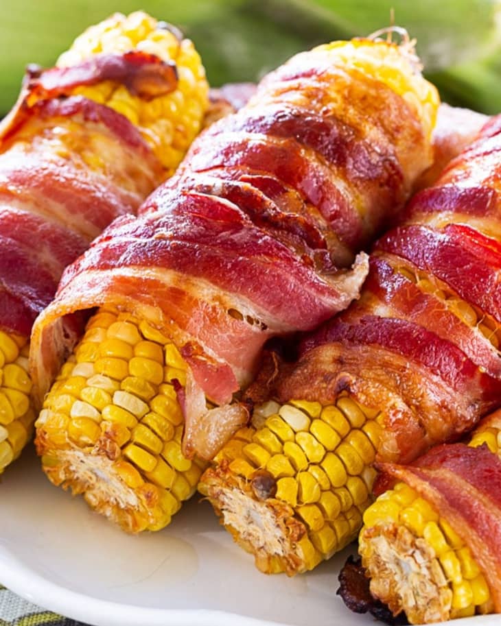 Spicy Bacon-Wrapped Corn Recipe - Spicy Southern Kitchen | The Kitchn