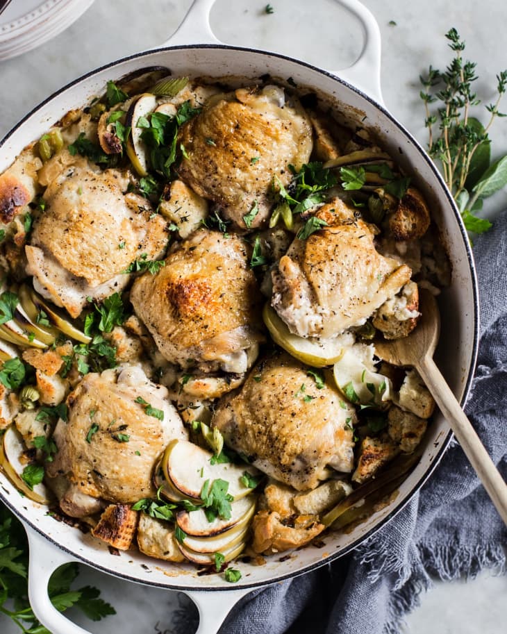 One Pot Chicken and Stuffing Recipe - The Modern Proper | The Kitchn