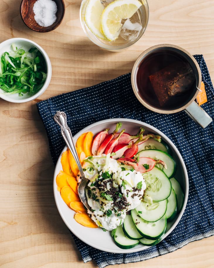 Savory Yogurt Bowl with Sliced Veggies and Fried Mustard Seeds | The Kitchn Savory Yogurt Bowl with Sliced Veggies and Fried Mustard Seeds | The Kitchn