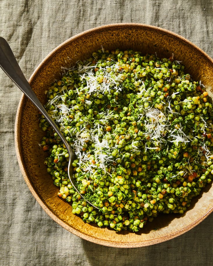 Fregola with Kale Pesto Recipe | The Kitchn