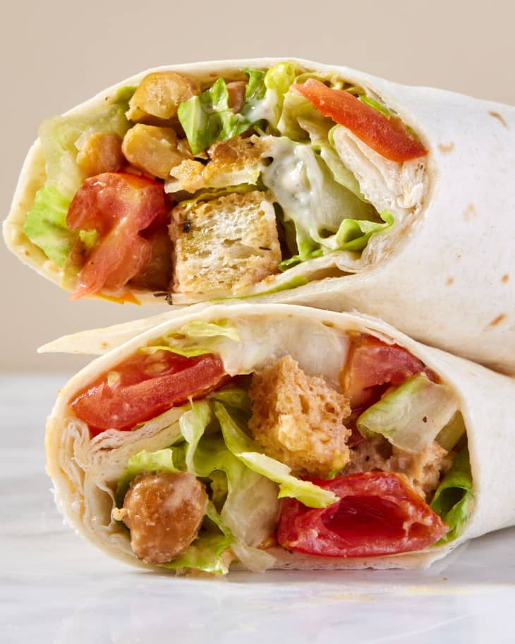 Chickpea Caesar Salad Wraps Recipe (Vegan) | The Kitchn