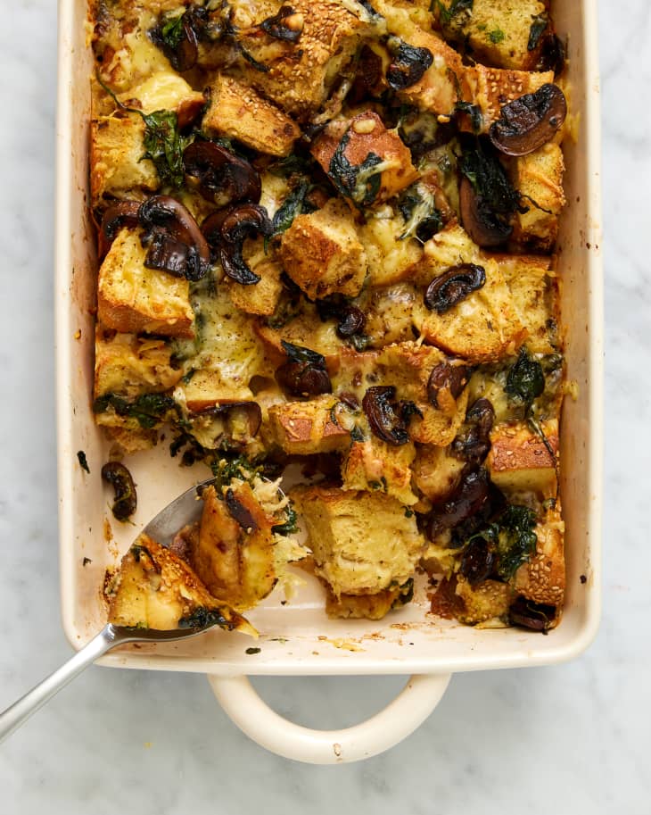 Cheesy Spinach and Mushroom Breakfast Stuffing Recipe (Egg-Free) | The ...