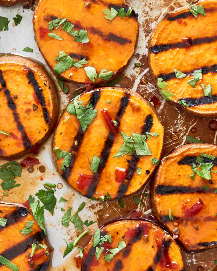 Grilled Sweet Potatoes Recipe (Easy, with Dressing) | The Kitchn