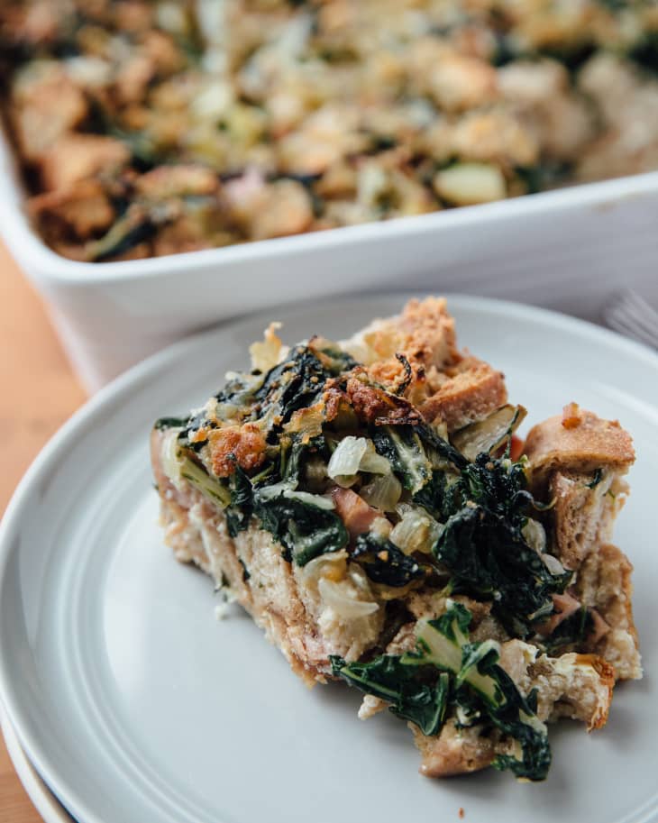 Recipe: Swiss Chard and Sausage Bread Pudding | The Kitchn