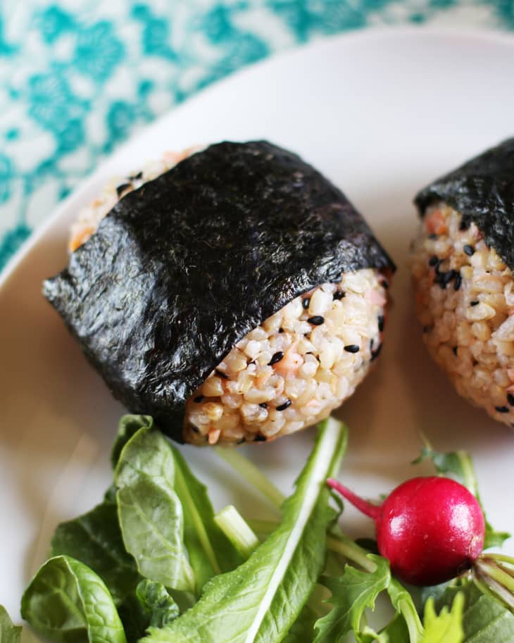 Recipe: Salmon and Black Sesame Onigiri (Japanese Rice Balls) | The Kitchn