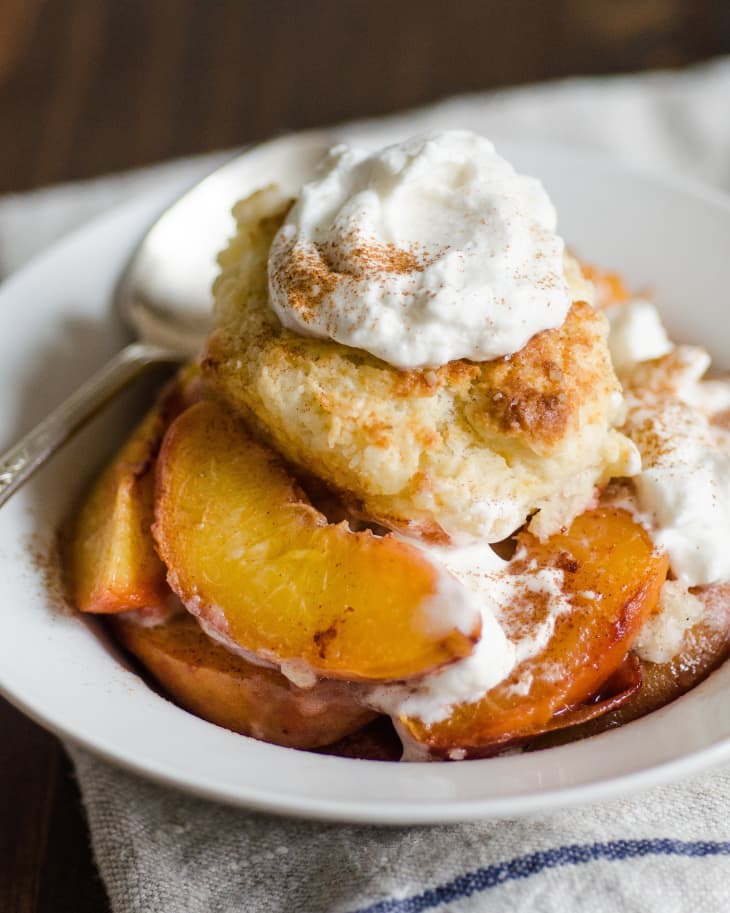 Recipe: Sweet Biscuits with Roasted Peaches | The Kitchn