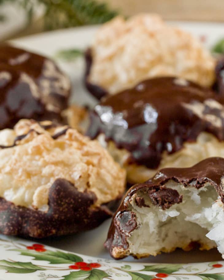 Homemade Gift Recipe: Coconut Macaroons Dipped in Chocolate | The Kitchn