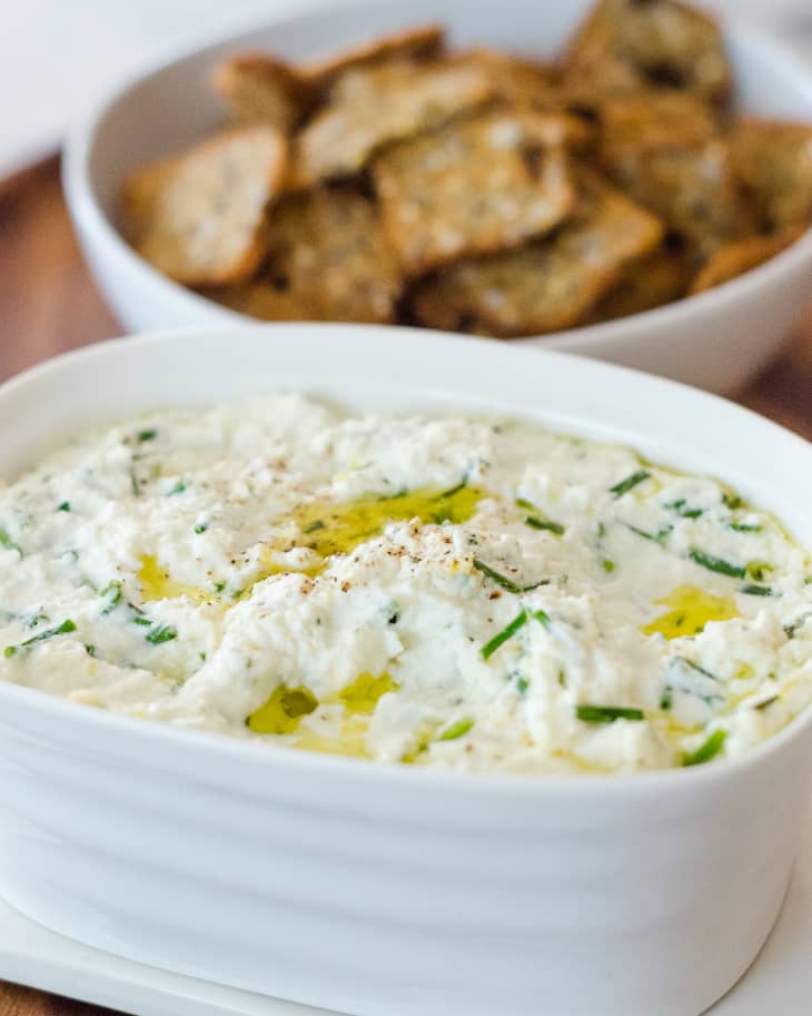 Easy Appetizer Recipe: Baked Ricotta with Lemon, Garlic & Chives | The ...