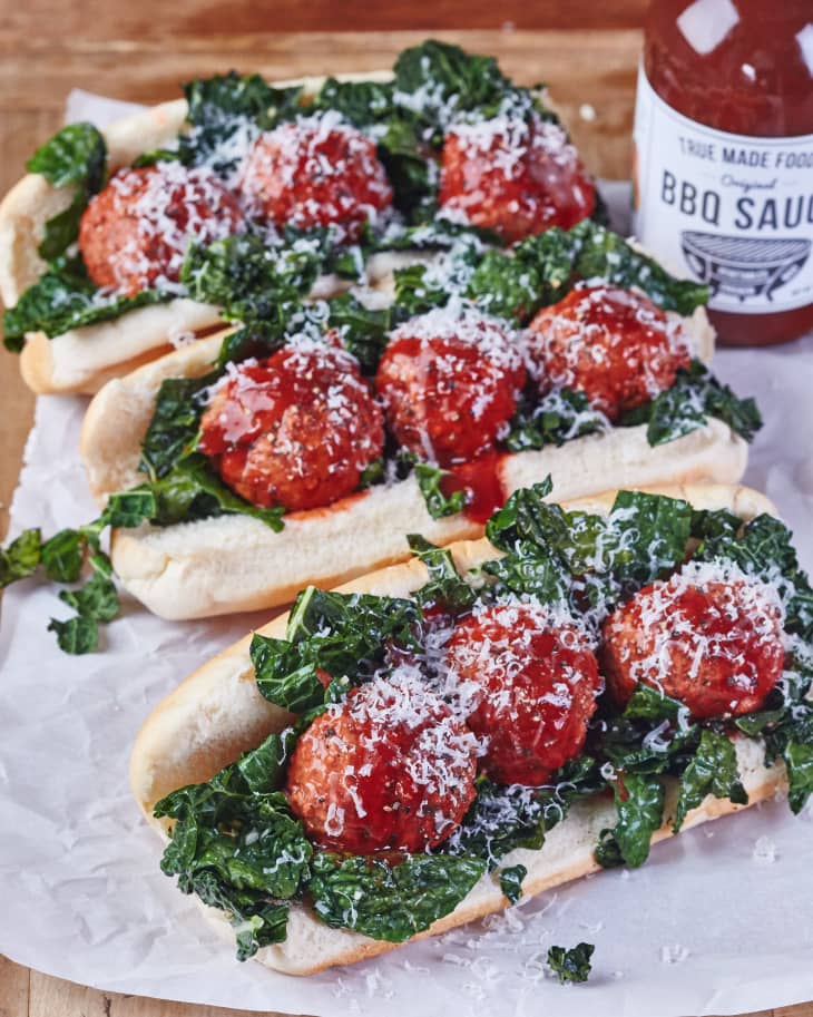 Recipe: BBQ Meatball Sub with Greens | The Kitchn