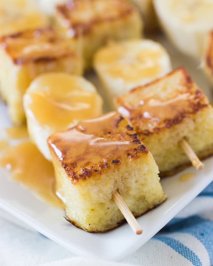 Recipe: Bananas Foster French Toast Kebabs | The Kitchn