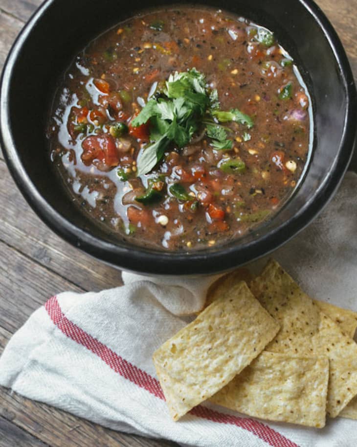 Spicy Recipe: Hot & Smoky Roasted Poblano Pepper Salsa | The Kitchn