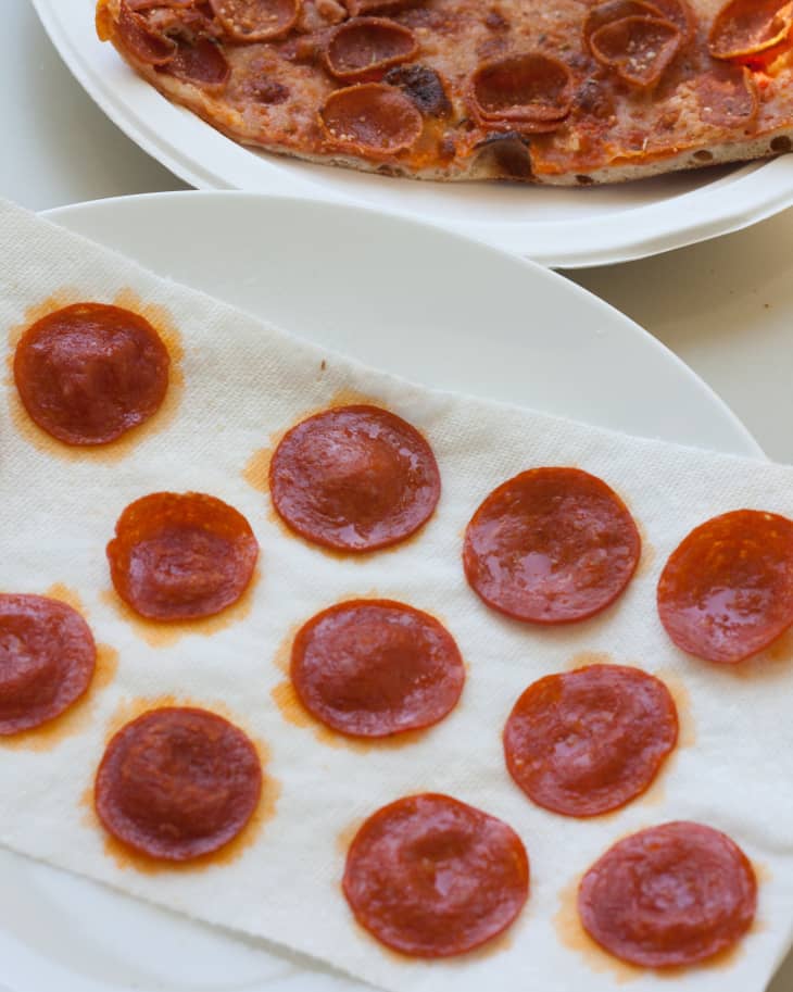 For Less Greasy Pizza, Microwave Pepperoni First | The Kitchn