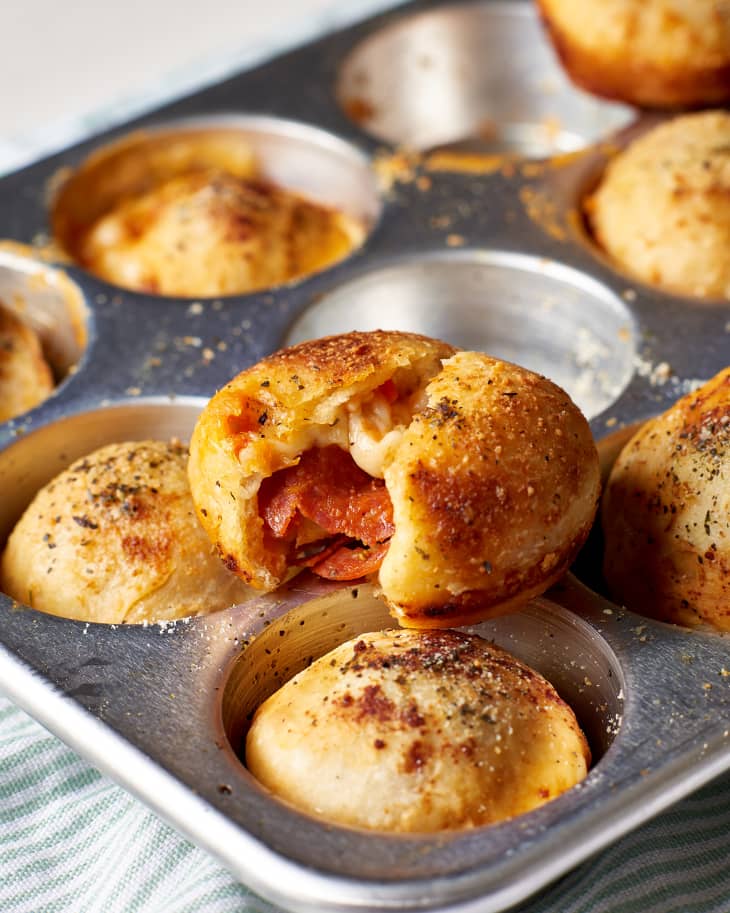 Muffin Tin Pizza Bombs Recipe (With Pepperoni and Mozzarella) | The Kitchn