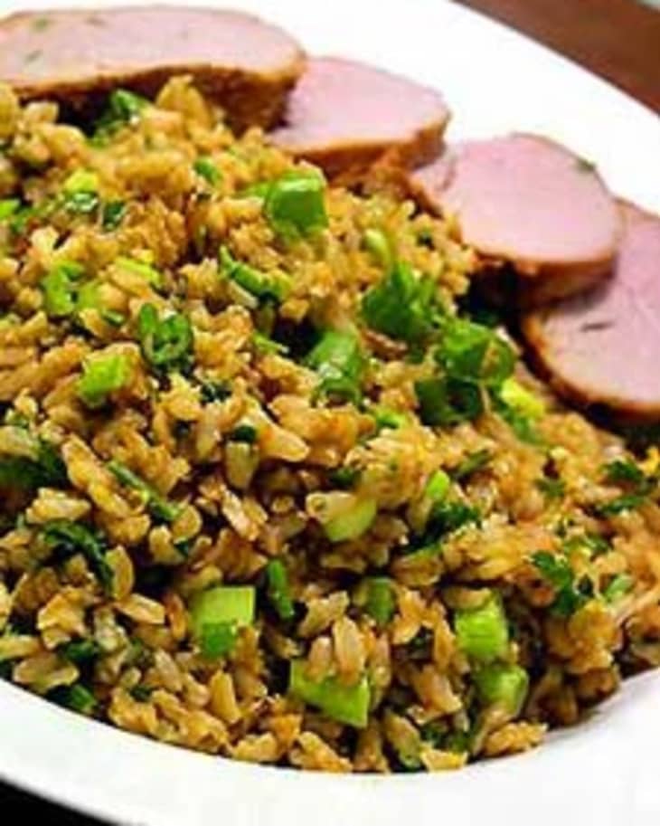 Recipe: Fried Brown Rice with Ginger and Scallions | The Kitchn