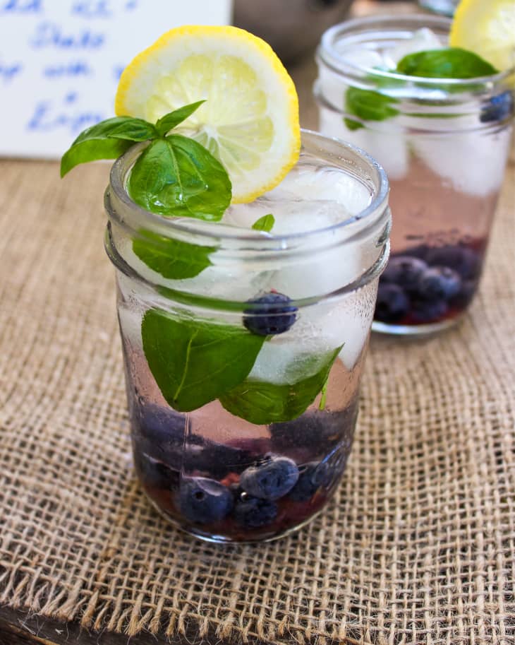 Pre-Made Drinks in Jars: Spiked Blueberry Basil Lemonade | The Kitchn