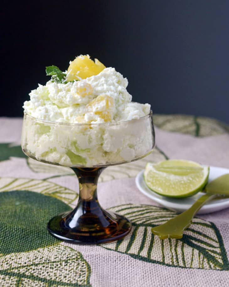 Lime Jell-O Salad Recipe for Grown-Ups! Fresh Lime & Pineapple Fluff ...
