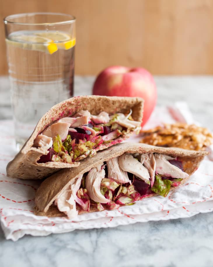 Recipe: Pita Pockets with Crunchy Romaine, Roasted Beets, Chicken ...