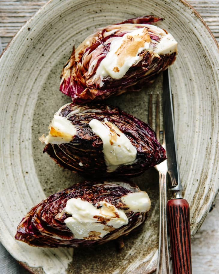 Recipe: Grilled Radicchio with Creamy Cheese | The Kitchn