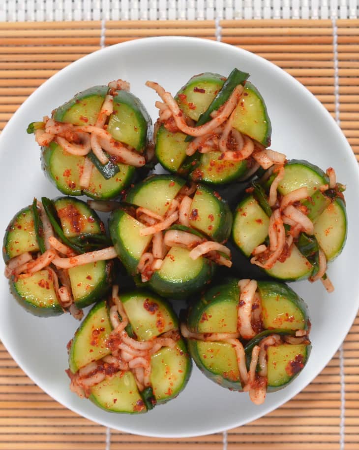 Recipe: Cucumber Kimchi Bites | The Kitchn