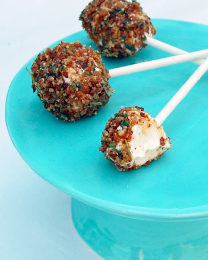 Bacon Pops! Goat Cheese Pops with Herbs, Pecans, & Bacon | The Kitchn